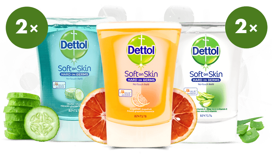 DETTOL náplne do dávkovača 250 ml 4 + 1 ks - Tekuté mydlo | Trendy