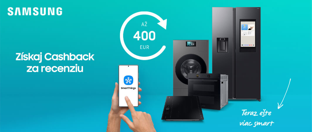 Za nákup domácich spotrebičov Samsung môžete získať cashback až 400 ...