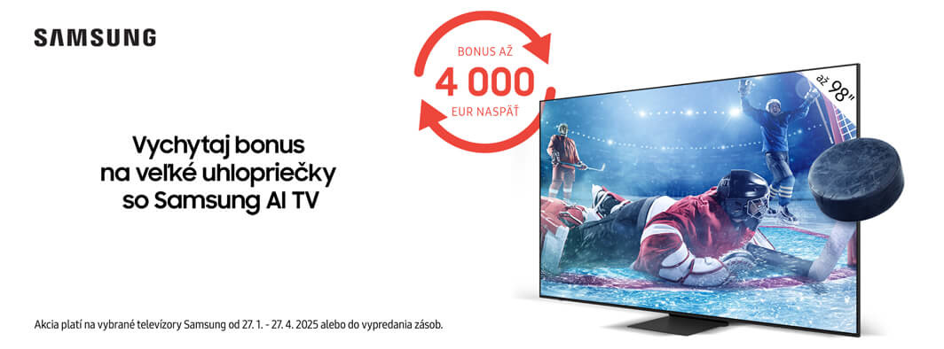 Samsung cashback: Získajte naspäť až 4 000 € za nákup televízora s ...