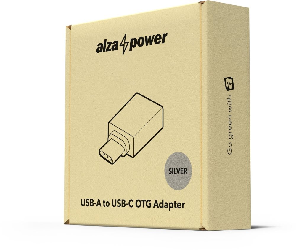 AlzaPower OTG USB-C (M) na USB-A 3.0 (F) strieborný - Redukcia | Alza.sk