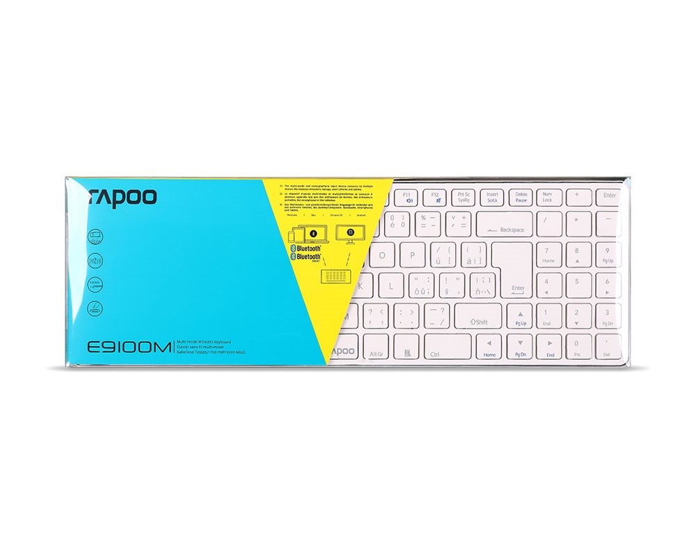 Rapoo E9100M CZ/SK biela - Klávesnica | Alza.sk