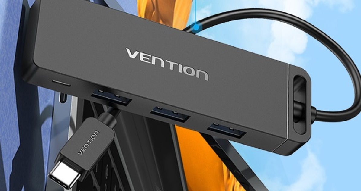 Vention USB-C to 3× USB/USB-C 3.2 Gen1/Micro USB-B HUB 0,15 m Black ABS ...