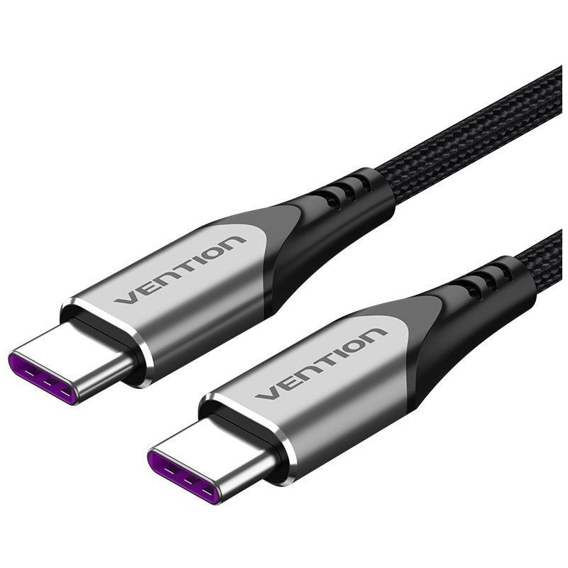 Vention Type-C (USB-C) 2.0 (M) to USB-C (M) 100W/5A Cable 1.5M Gray ...