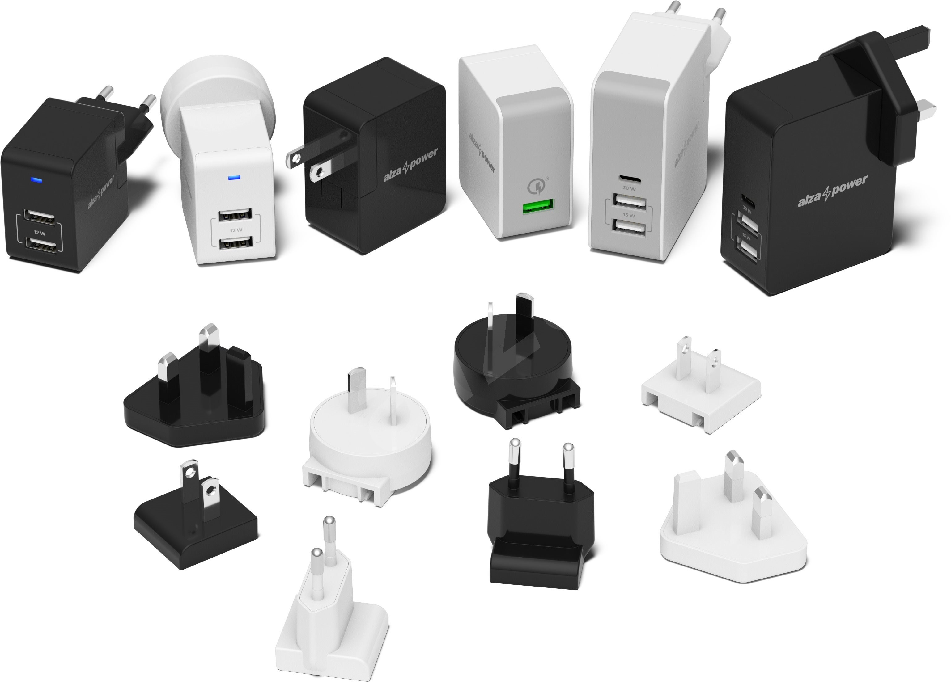 AlzaPower Travel Charger T200 čierna za 15,90 € - Nabíjačka do siete ...