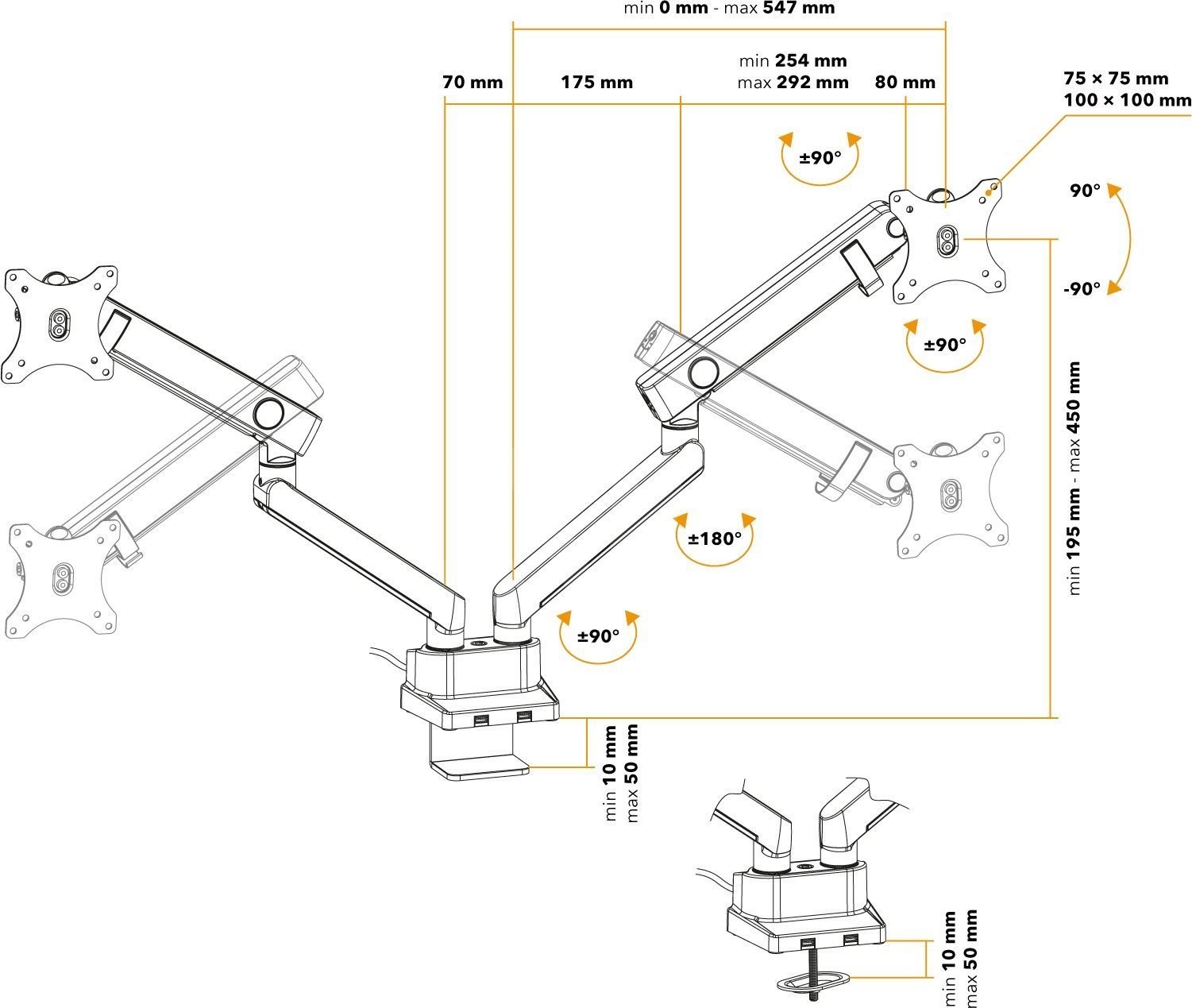 AlzaErgo Arm D80B Essential USB za 111,90 € - Držiak na monitor | Alza.sk