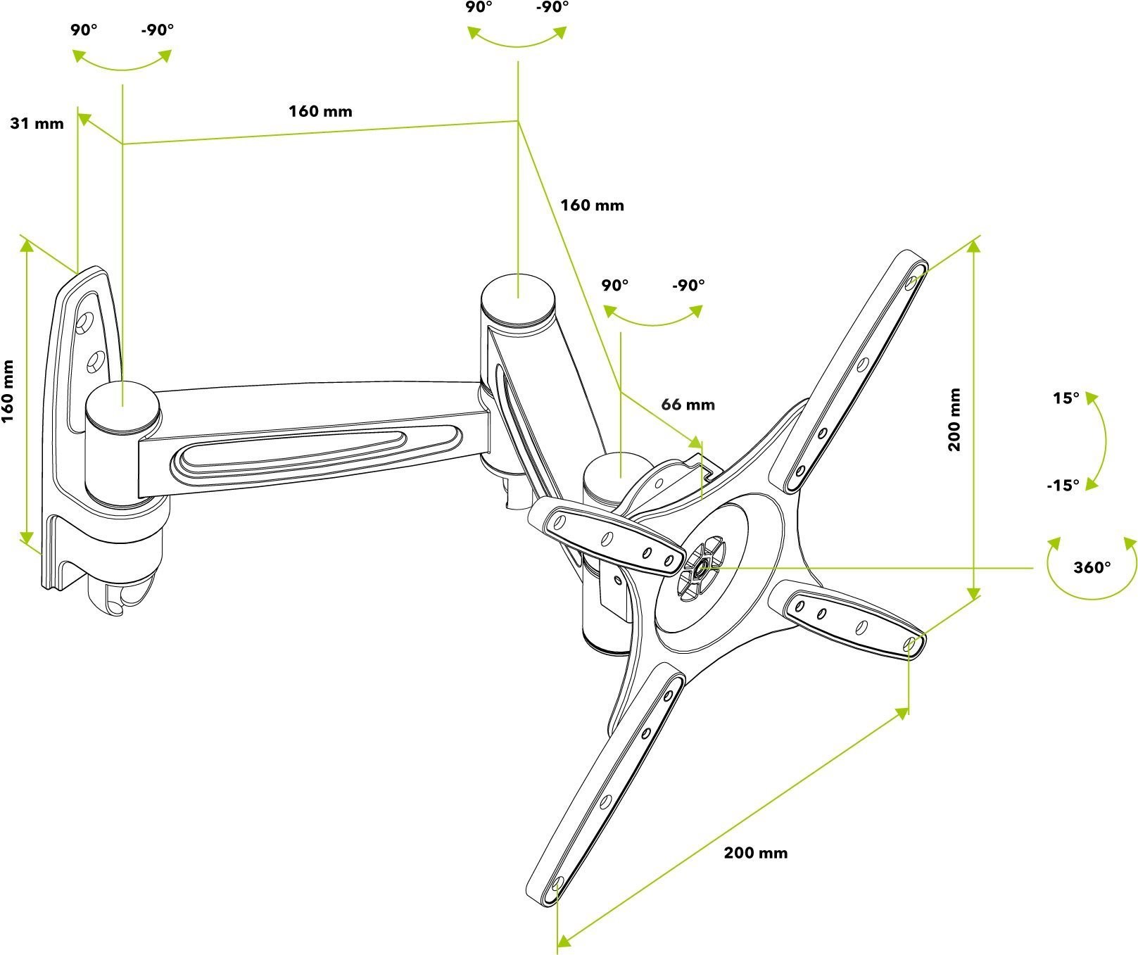 AlzaErgo M120B Secure Pivot - Držiak na TV | Alza.sk