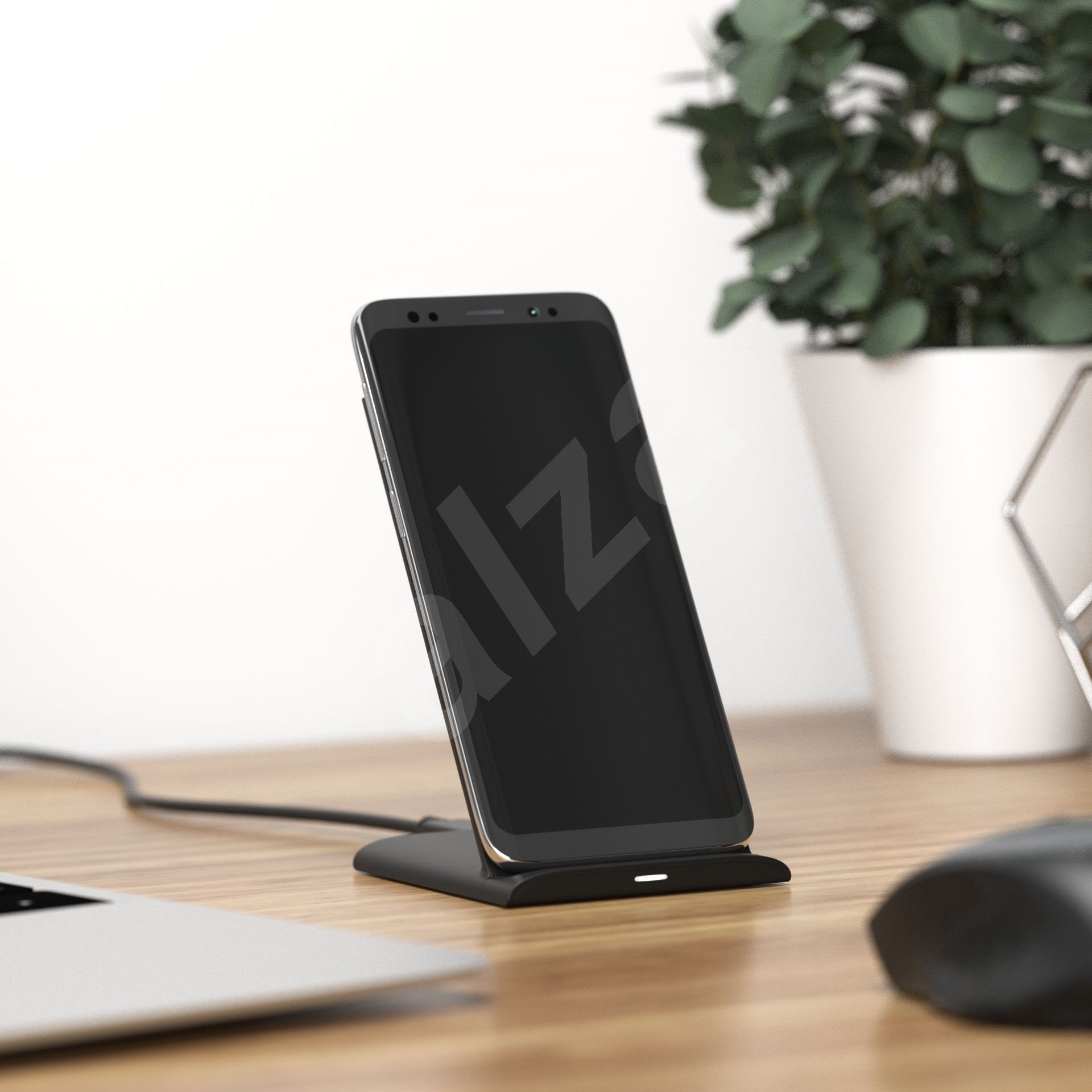 AlzaPower WF220 Wireless Fast Charger čierna - Bezdrôtová nabíjačka ...