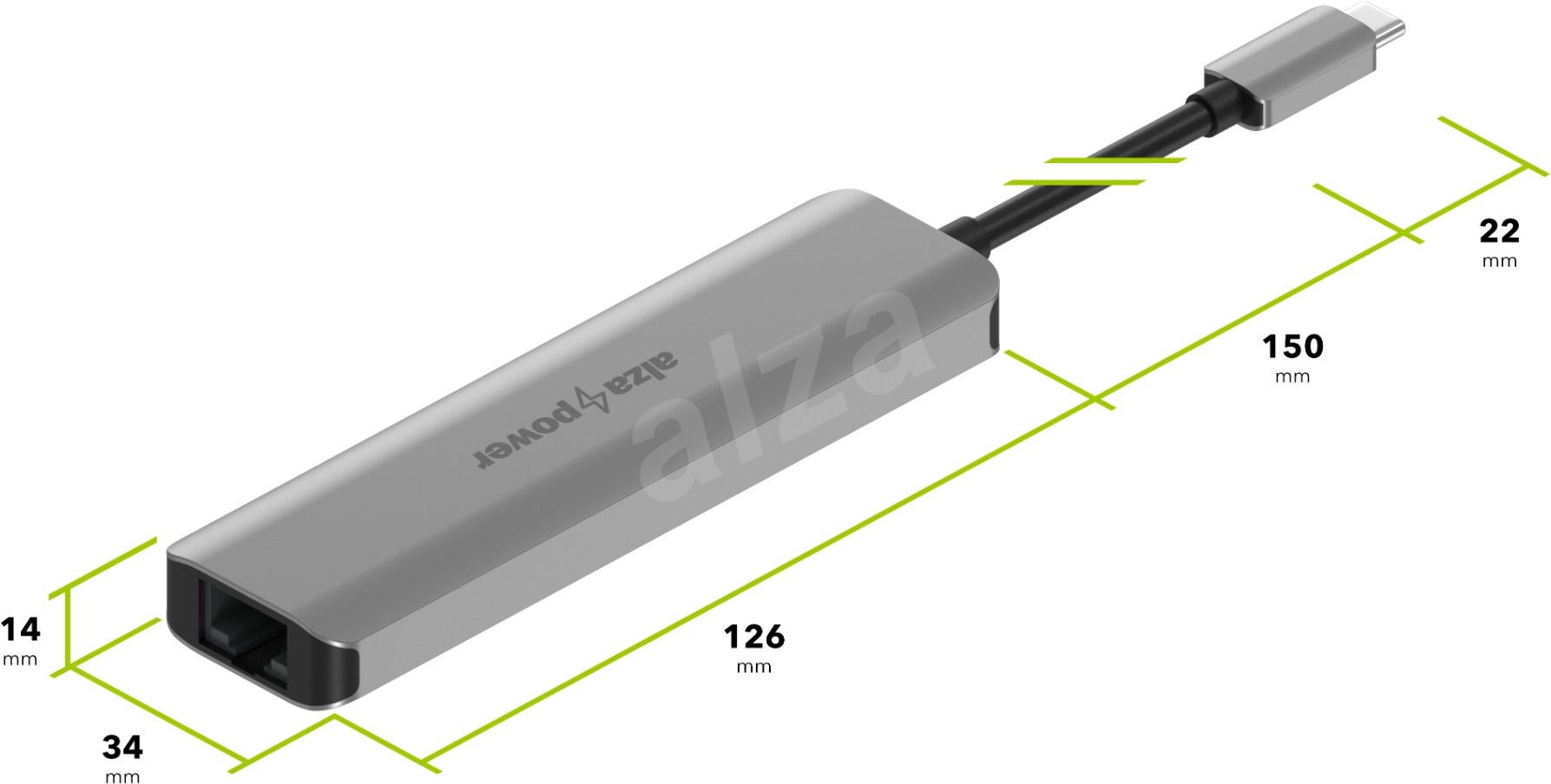 AlzaPower Metal USB-C Dock Station 6 v 1 with 8K vesmírno sivá ...