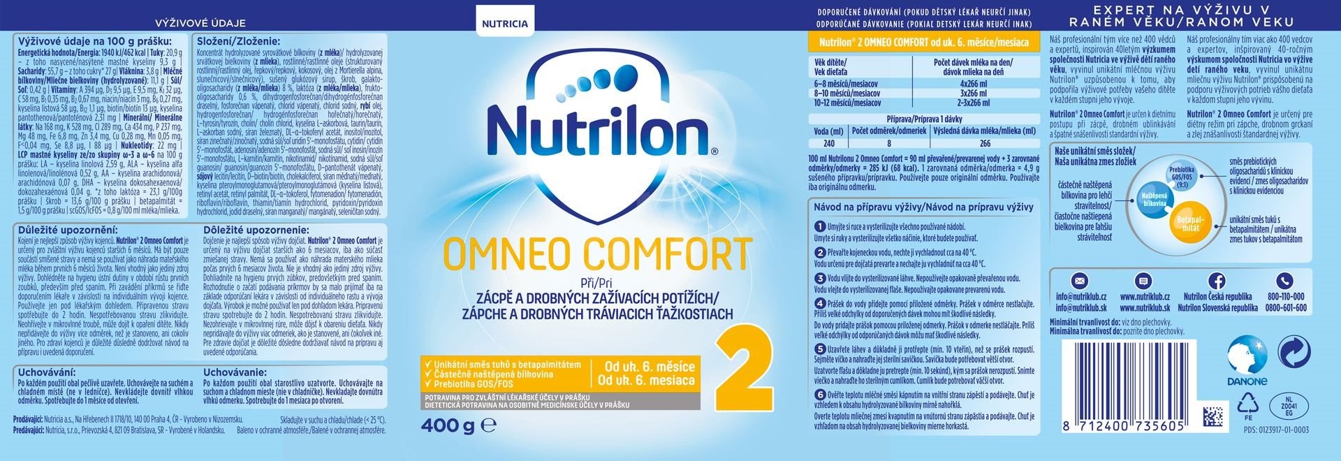 Nutrilon 2 Proexpert Comfort špeciálne mlieko 400 g - Dojčenské mlieko | Alza.sk