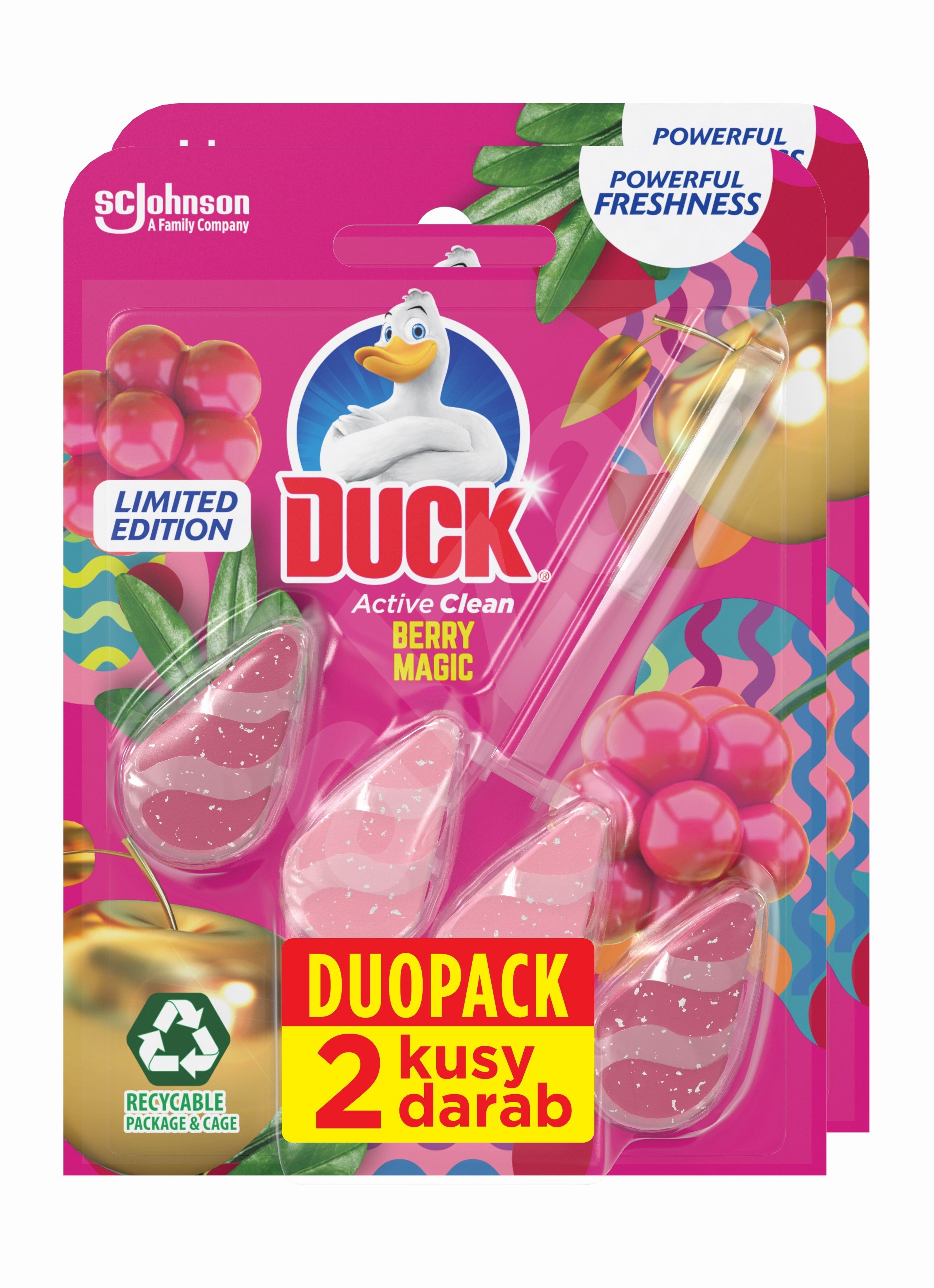DUCK Active Clean Berry Magic 2× 38,6 g - WC blok | Alza.sk