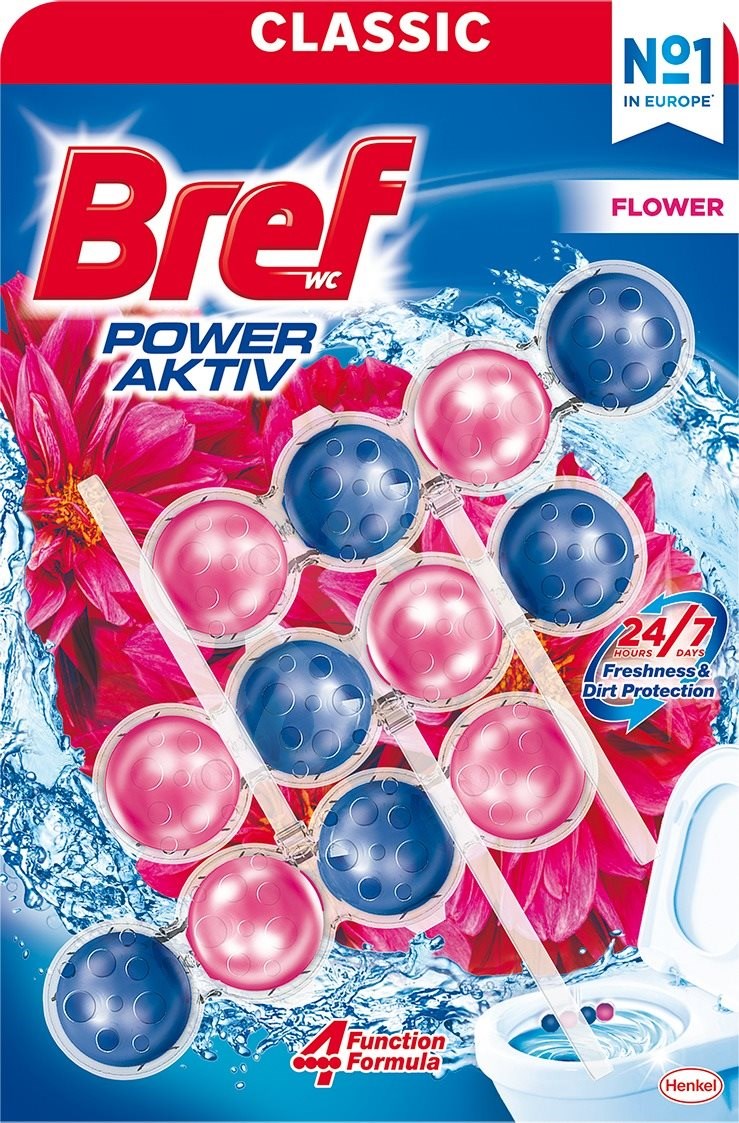 BREF Power Aktiv Fresh Flower 3× 50 g - WC blok | Alza.sk