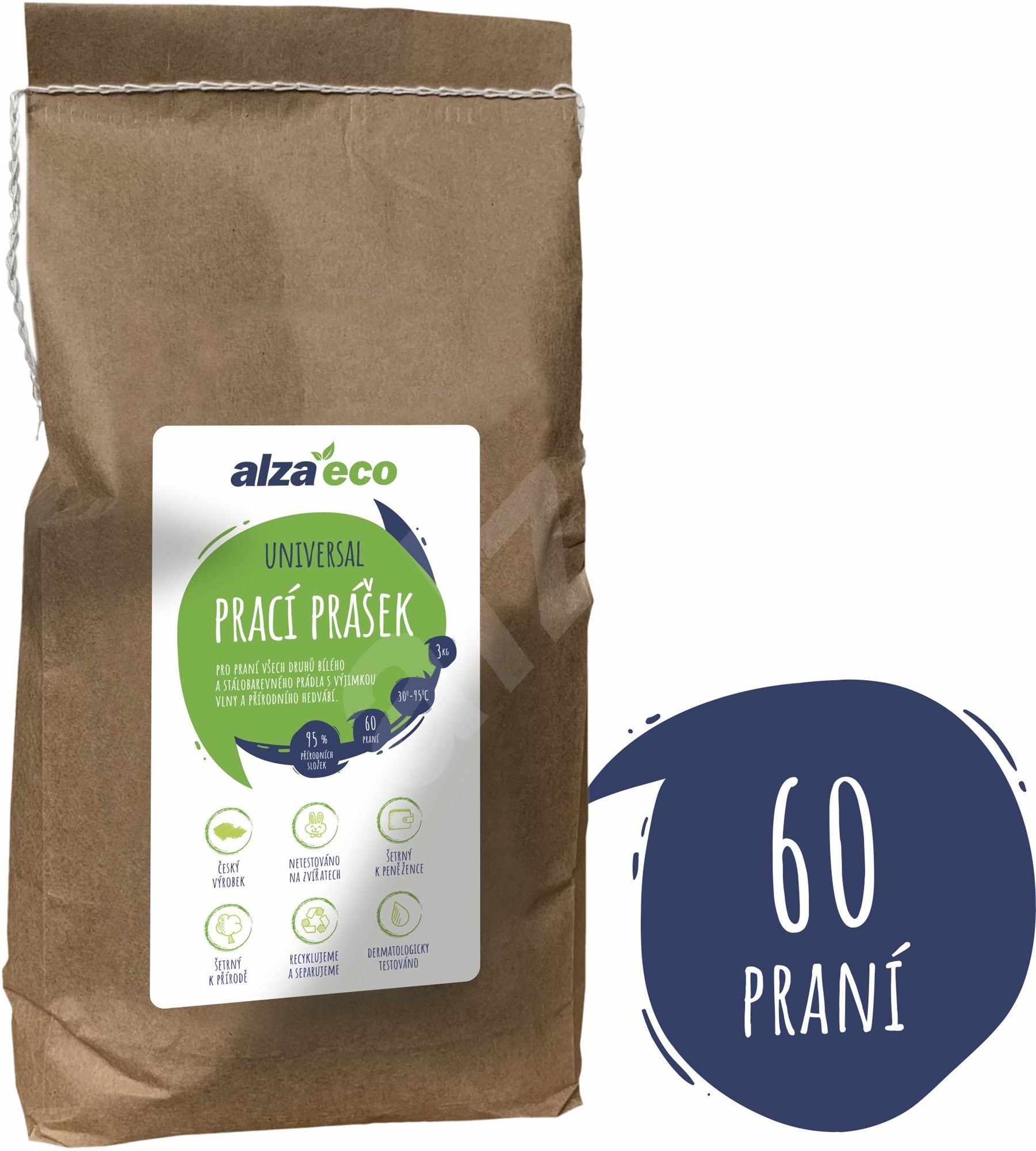 AlzaEco Prací prášok Universal 3 kg (60 praní) - Ekologický prací ...