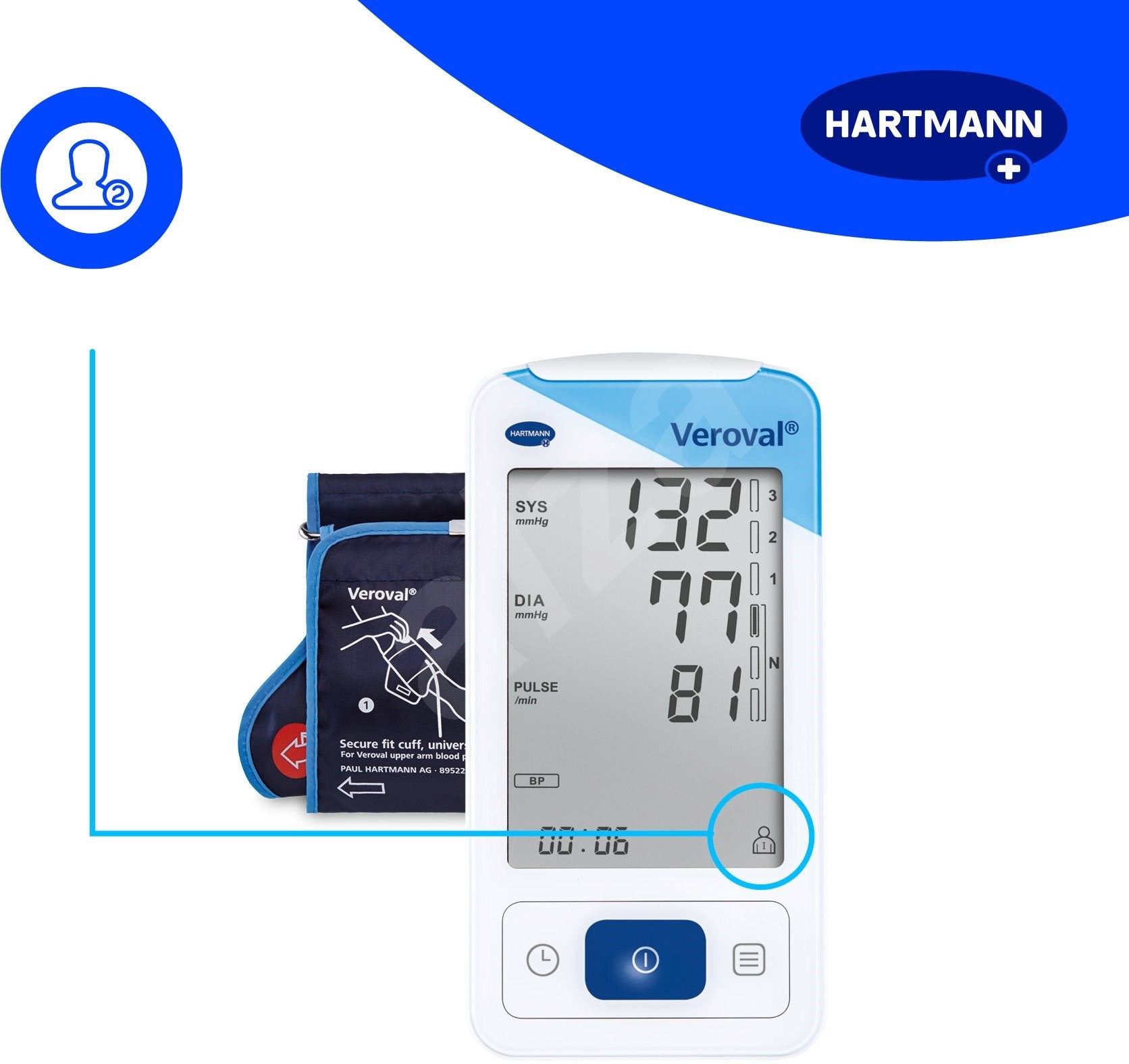 HARTMANN Veroval Tlakomer s EKG 2 v 1 - Tlakomer | Alza.sk