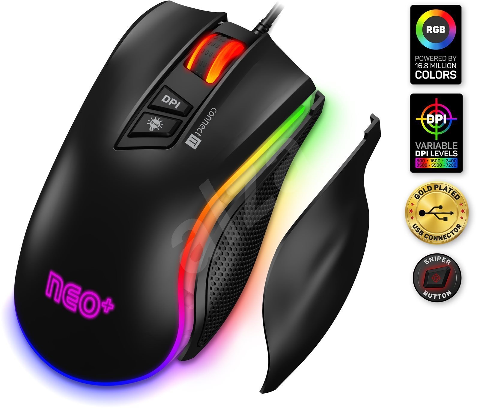 CONNECT IT NEO+ Pro gaming mouse, black - Herná myš | Alza.sk