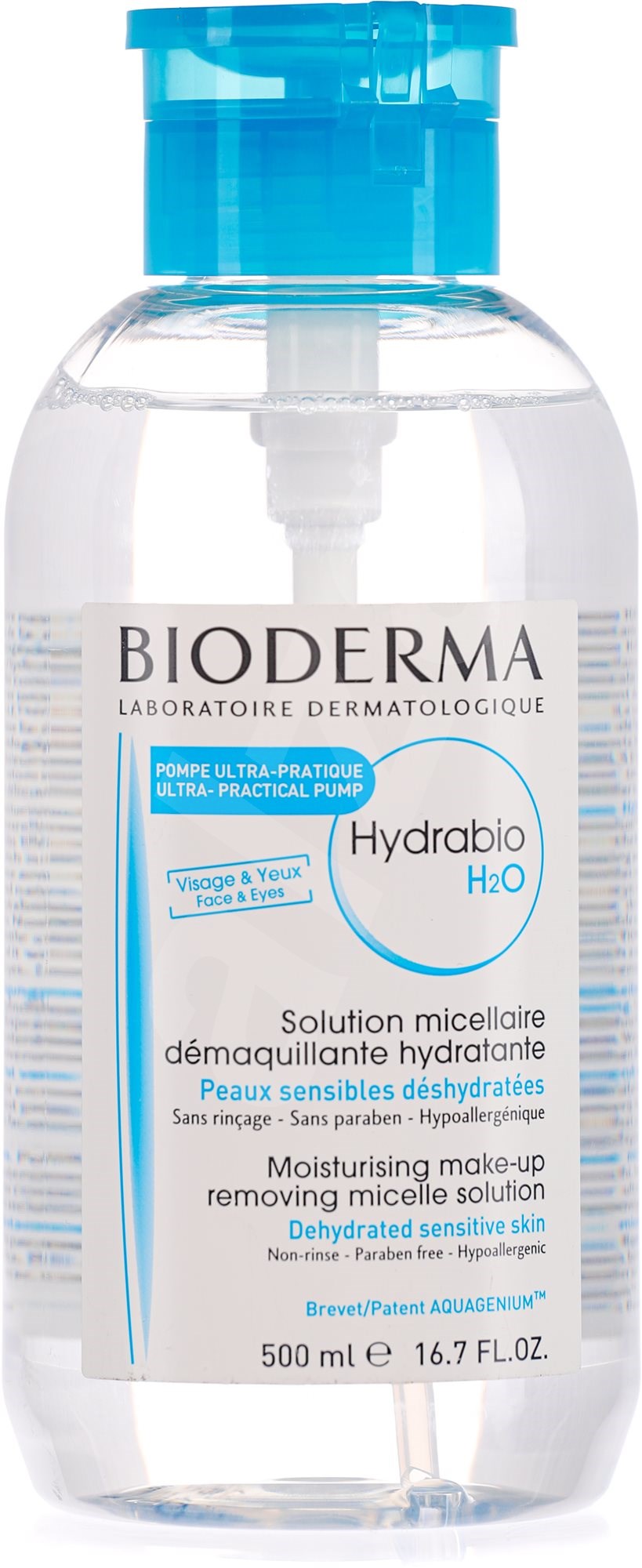 BIODERMA Hydrabio H2O Solution Micellaire Pump 500 ml - Micelárna voda ...