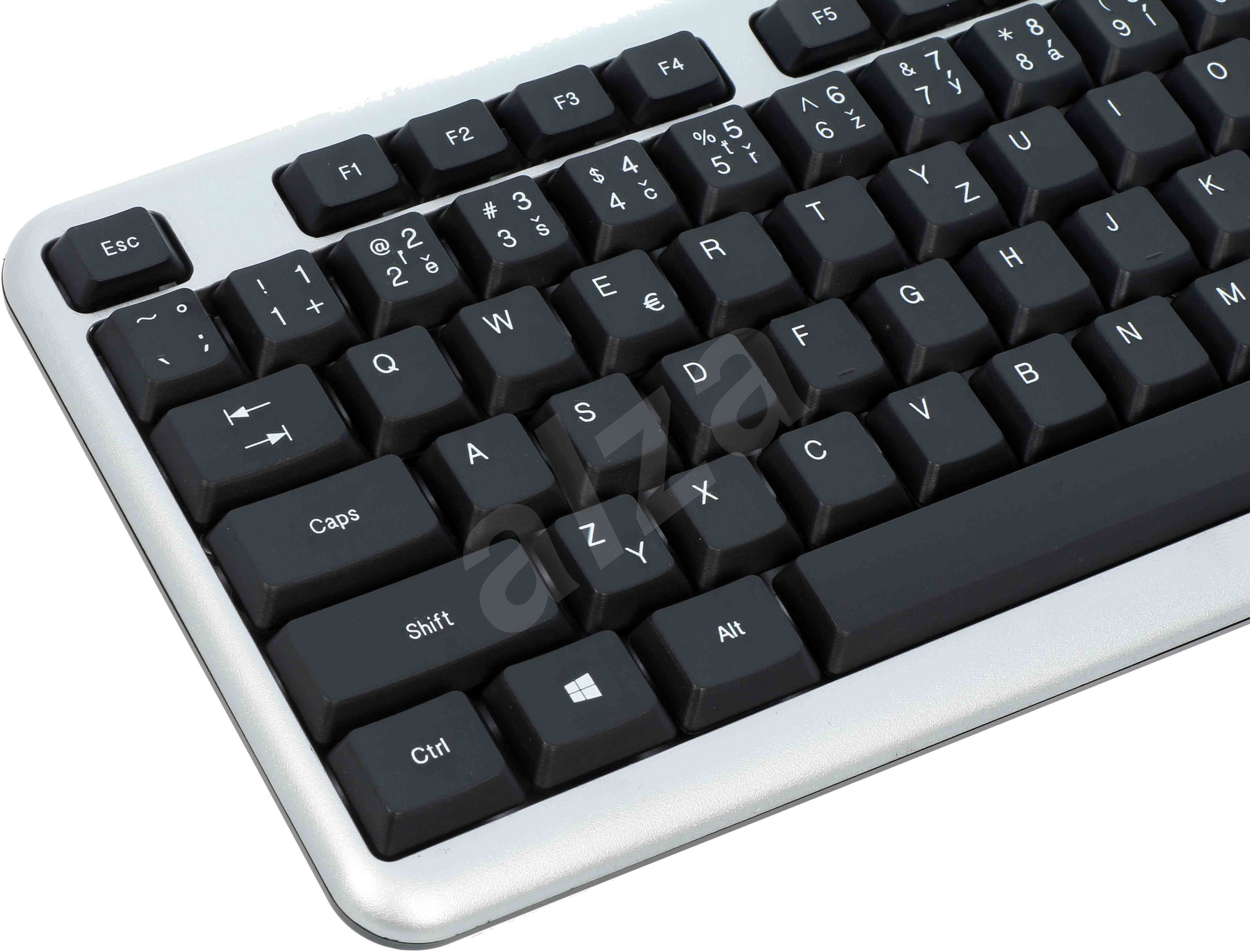 C-TECH KB-102 USB slim strieborno-čierna - Klávesnica | Alza.sk