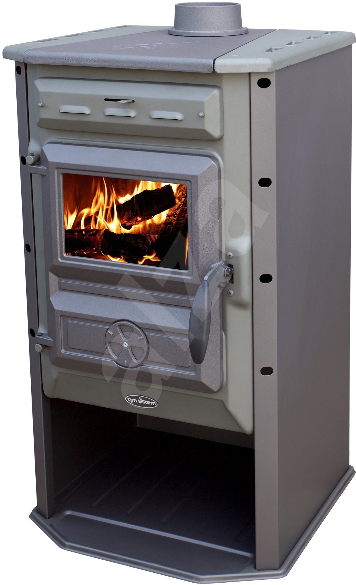 Tim Sistem Krbová pec MAGIC STOVE na tuhé palivá, sivo-zelená - Krbové ...