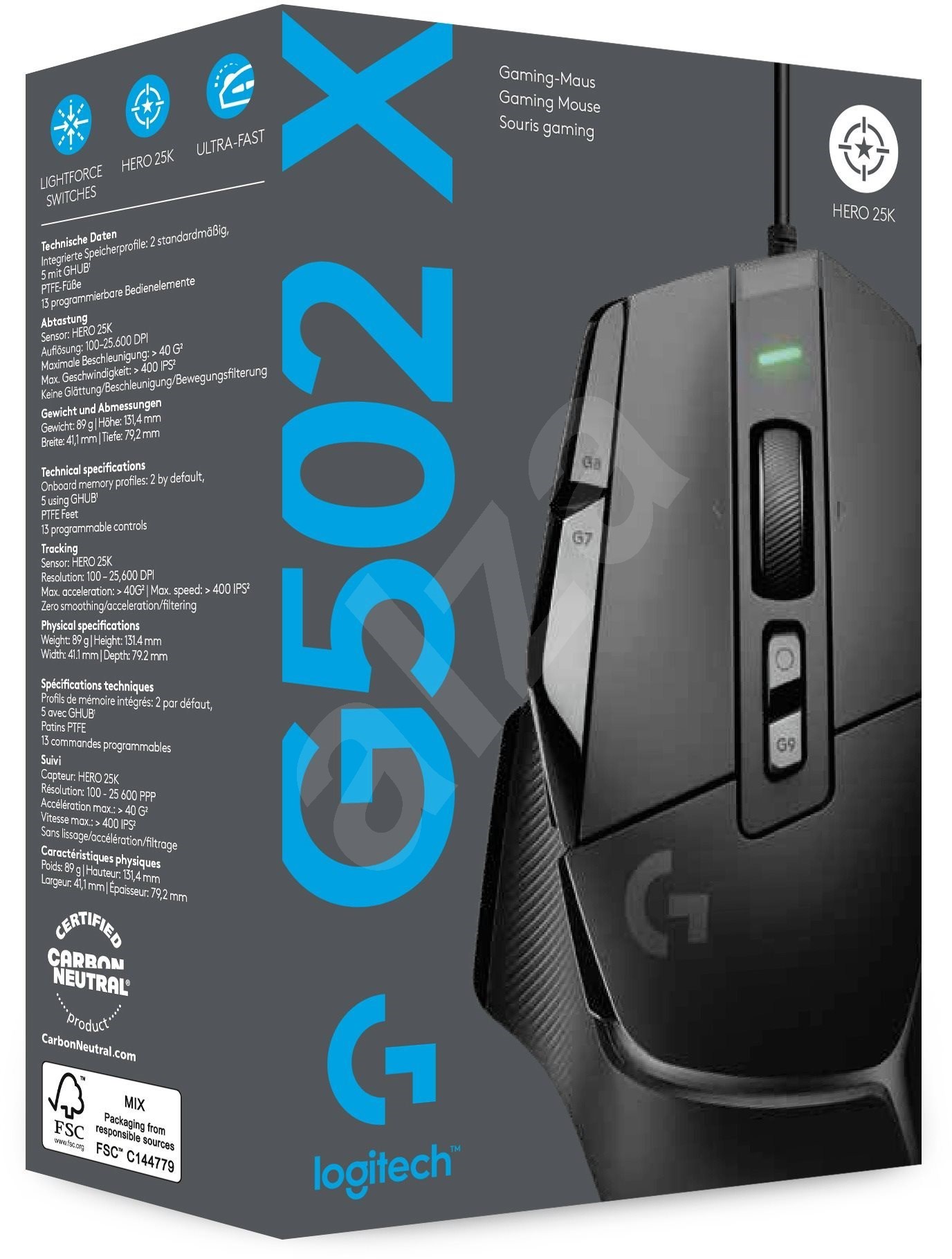Logitech G502X Black - Herná myš | Alza.sk