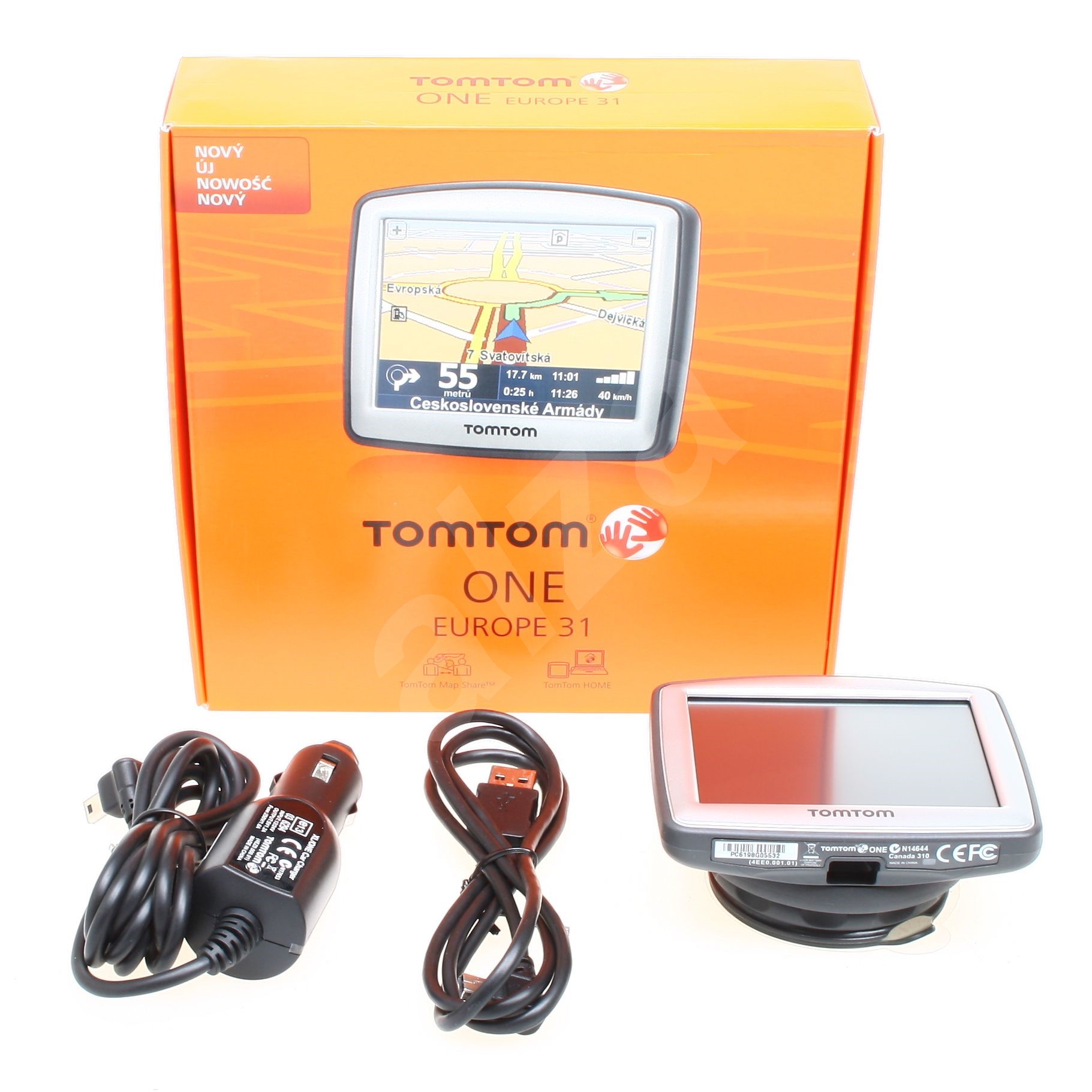 TomTom ONE Europe 31 - GPS modul do auta s 3D navigací, SiRF III + mapa ...