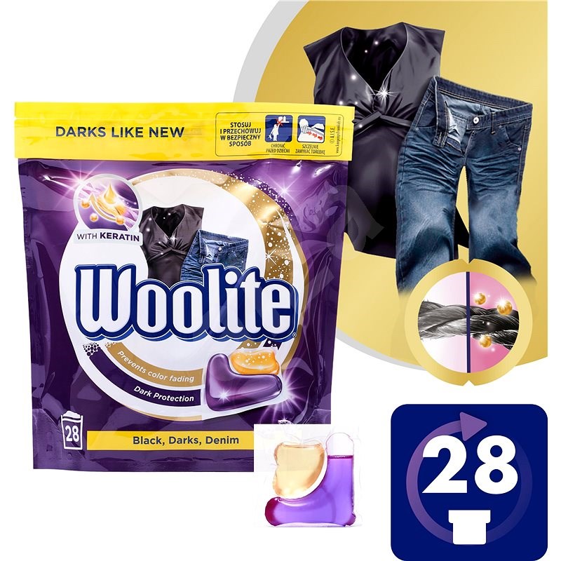 WOOLITE Dark, Black & Denim 2in1 28 ks - Kapsuly na pranie | Alza.sk