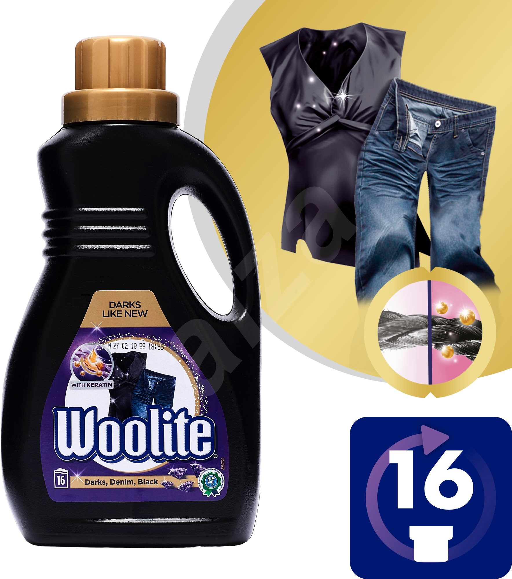 WOOLITE Dark, Black & Denim 1 l (16 praní) - Prací gél | Alza.sk