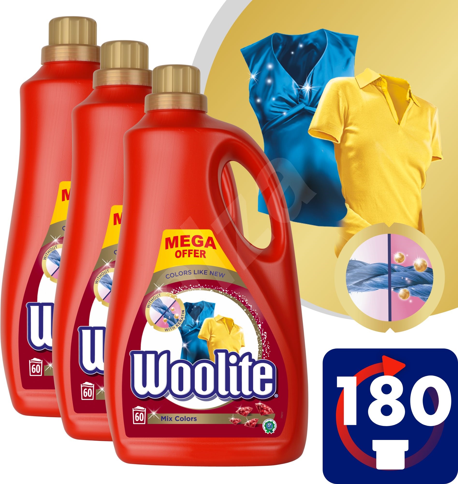 WOOLITE Mix Colors 3× 3,6 l (180 praní) - Prací gél | Alza.sk
