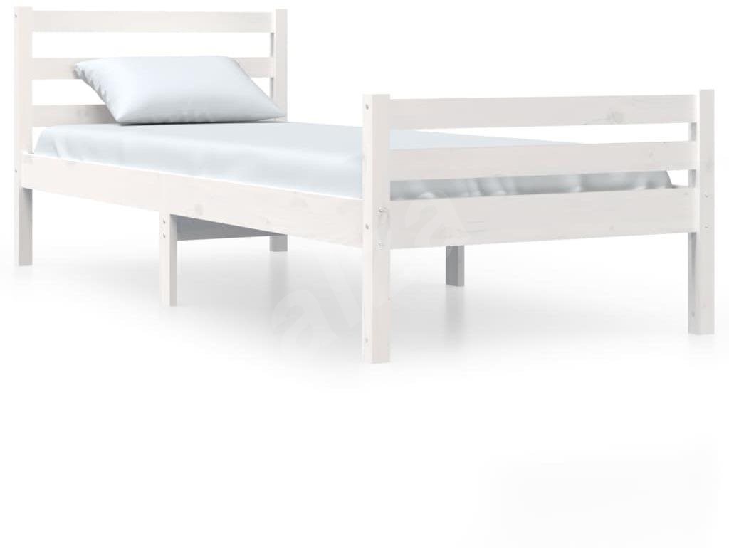 Rám postele biely masívne drevo 75 × 190 cm Small Single, 814780 - Rám ...