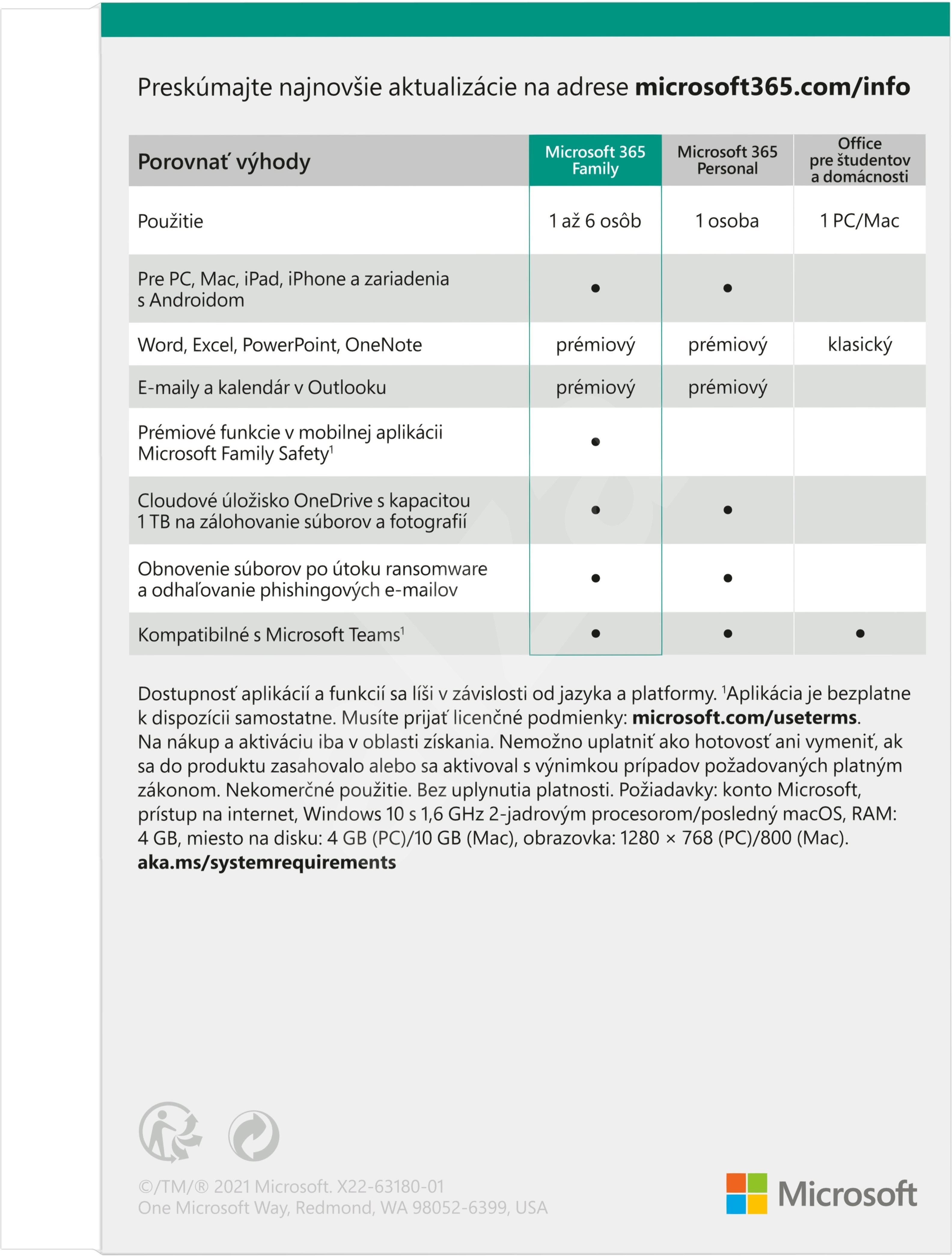Microsoft 365 Family SK (BOX) - Kancelársky softvér | Alza.sk