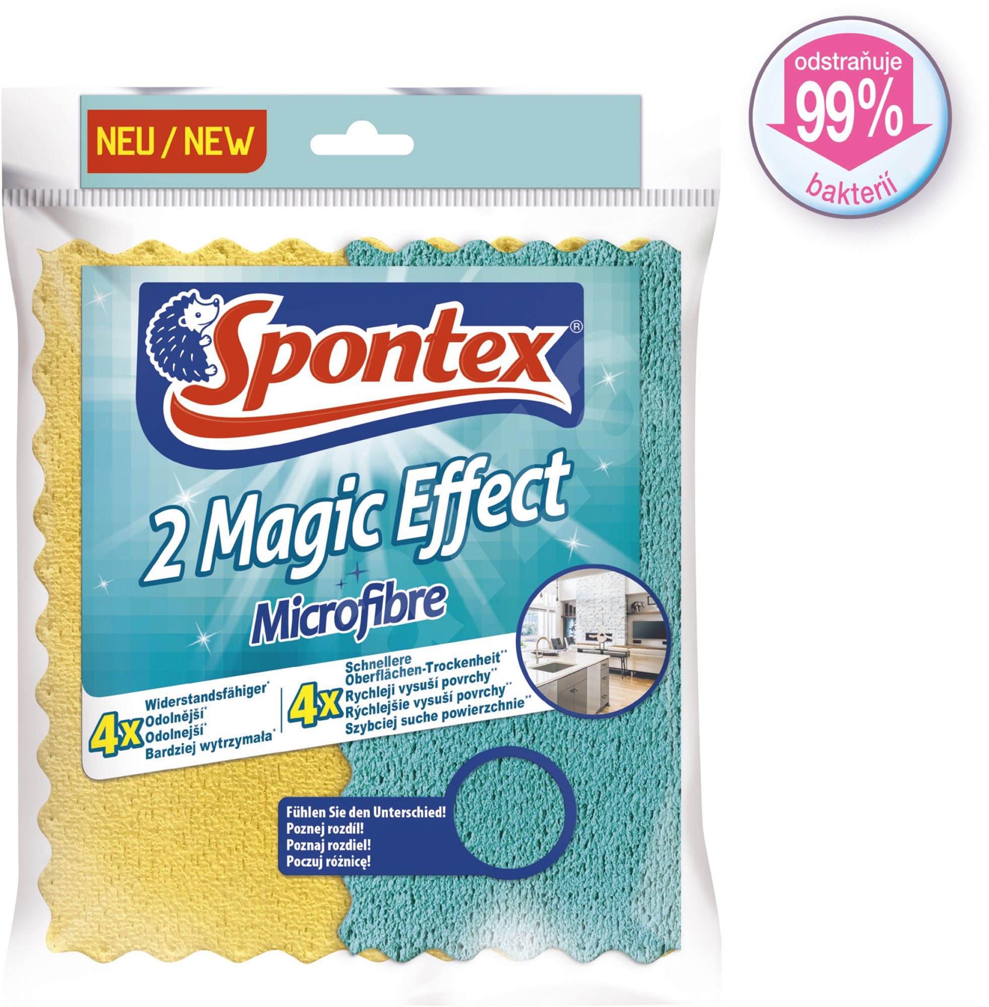 SPONTEX 2 Magic Effect Microfibre 20,5 × 22 cm (2 ks) - Handrička | Alza.sk