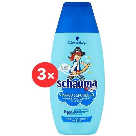 SCHWARZKOPF SCHAUMA Kids Boy Shampoo and Shower gel 3× 250 ml - Detský ...