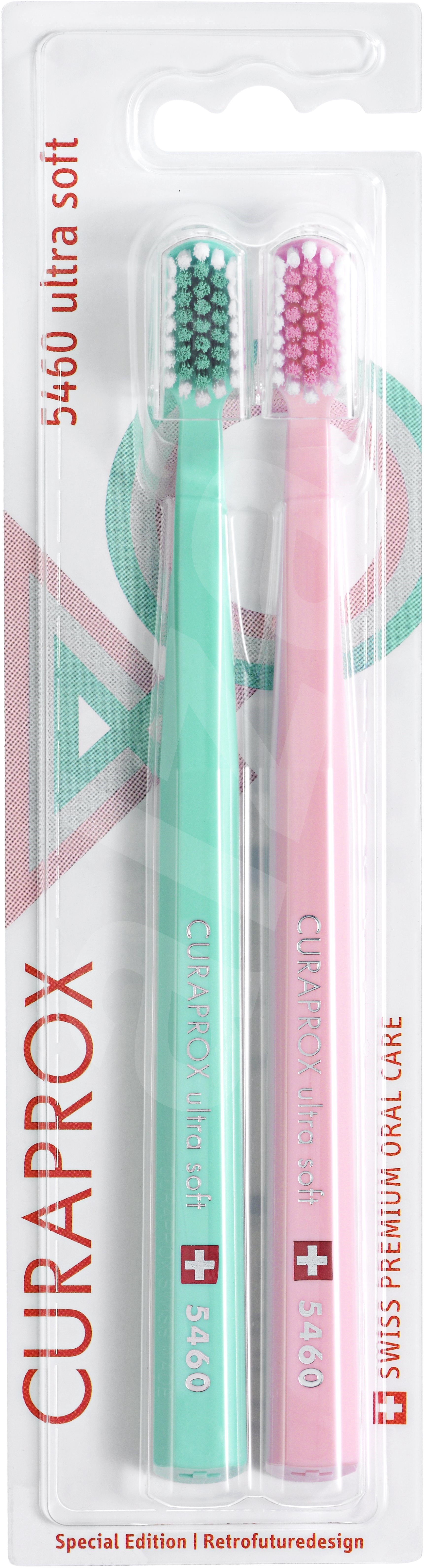 CURAPROX CS 5460 Ultra soft Duo Retro Edition ružová 2 ks - Zubná kefka ...